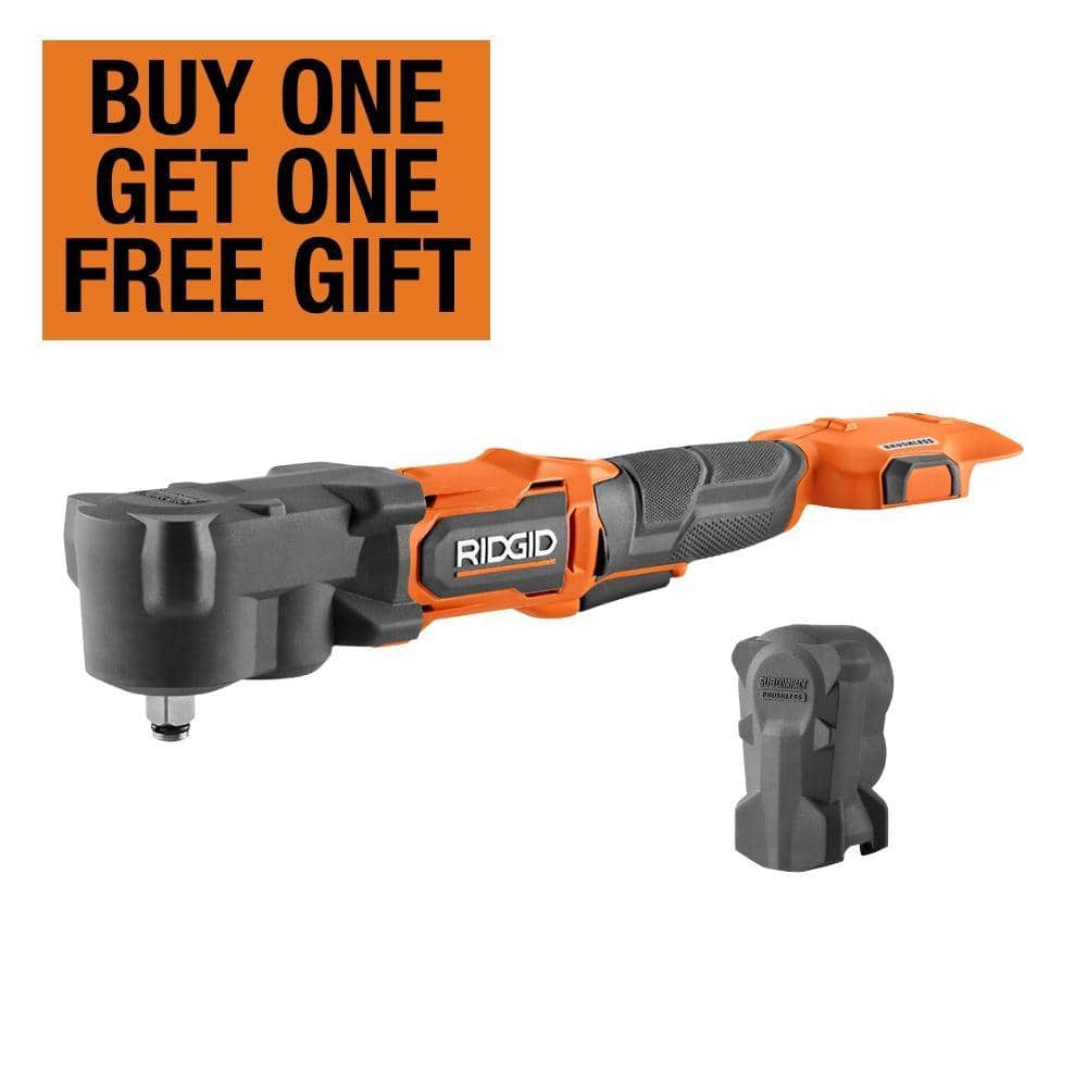 RIDGID 18V Brushless Cordless SubCompact 1/2 in. Right Angle Impact ...