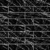 MSI Aashini Black 4 in. x 16 in. Glossy Ceramic Marble Look Wall Tile ...