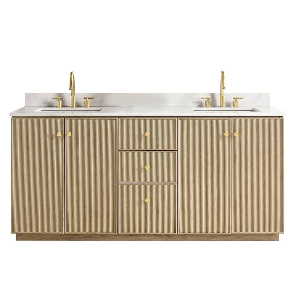 ROSWELL Oza 72 in. W x 22 in. D x 33.9 in. H Double Sink Bath Vanity in ...