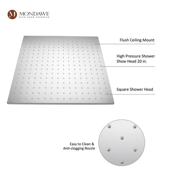 Flush Ceiling Mounted Rain Shower Head | Shelly Lighting