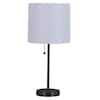 Tensor 19 in. Black Stick Desk Lamp with White Shade 17842-031 - The ...