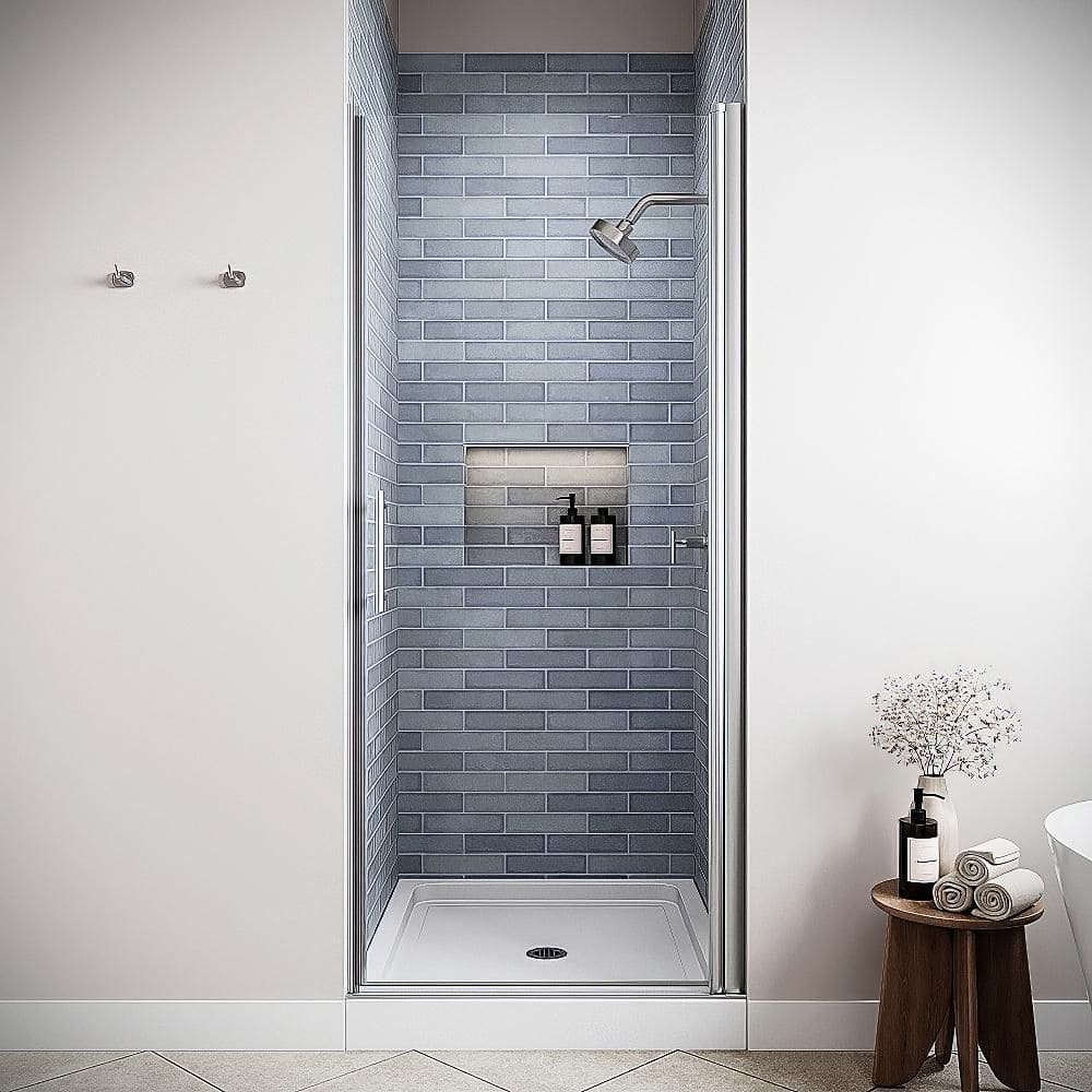 Streamline Foglia 34in. Wx 72 in.H Semi-Frameless Pivot Shower Door ...