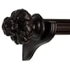 Classic Home Royal Crown 48 in. Single Curtain Rod in English Walnut ...