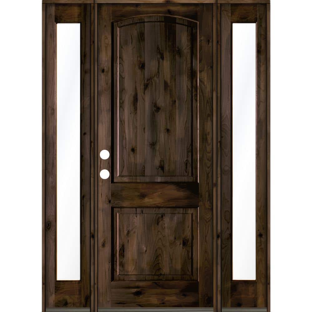 Krosswood Doors 70 in. x 96 in. Knotty Alder 2 Panel Right-Hand/Inswing ...