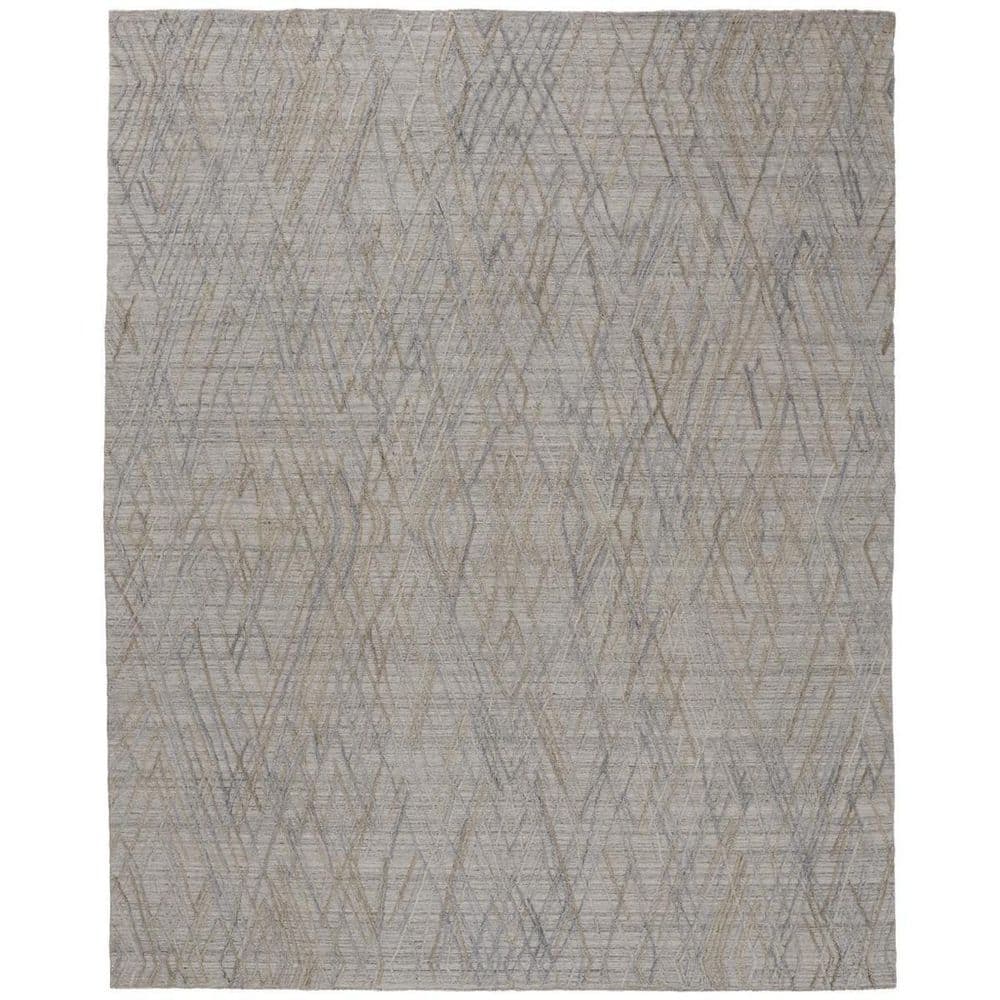 HomeRoots 2 ft. x 8 ft. Blue, Gray Abstract Area Rug 2000513551 - The ...