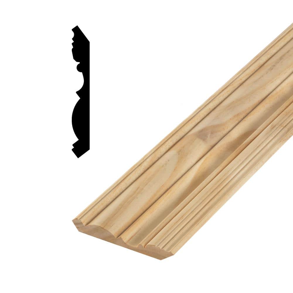DecraMold DM 455 - 5/8 in. x 4-1/2 in. Solid Wood Crown Molding ...