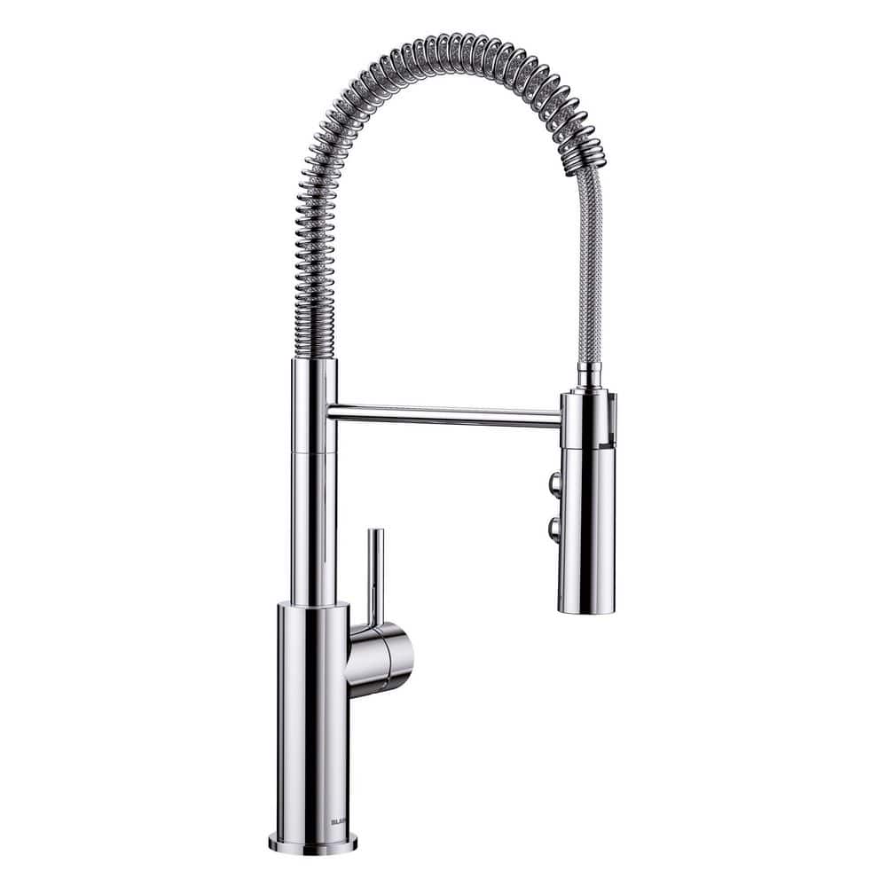 Blanco Catris Chrome 19.13 in. H Pull Down Sprayer Kitchen Faucet with ...