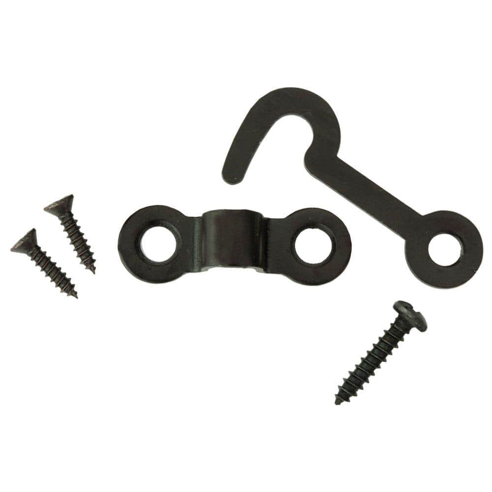 Everbilt 3/4 in. x 1-1/8 in. Oil-Rubbed Bronze Hook and Staple 19754 ...