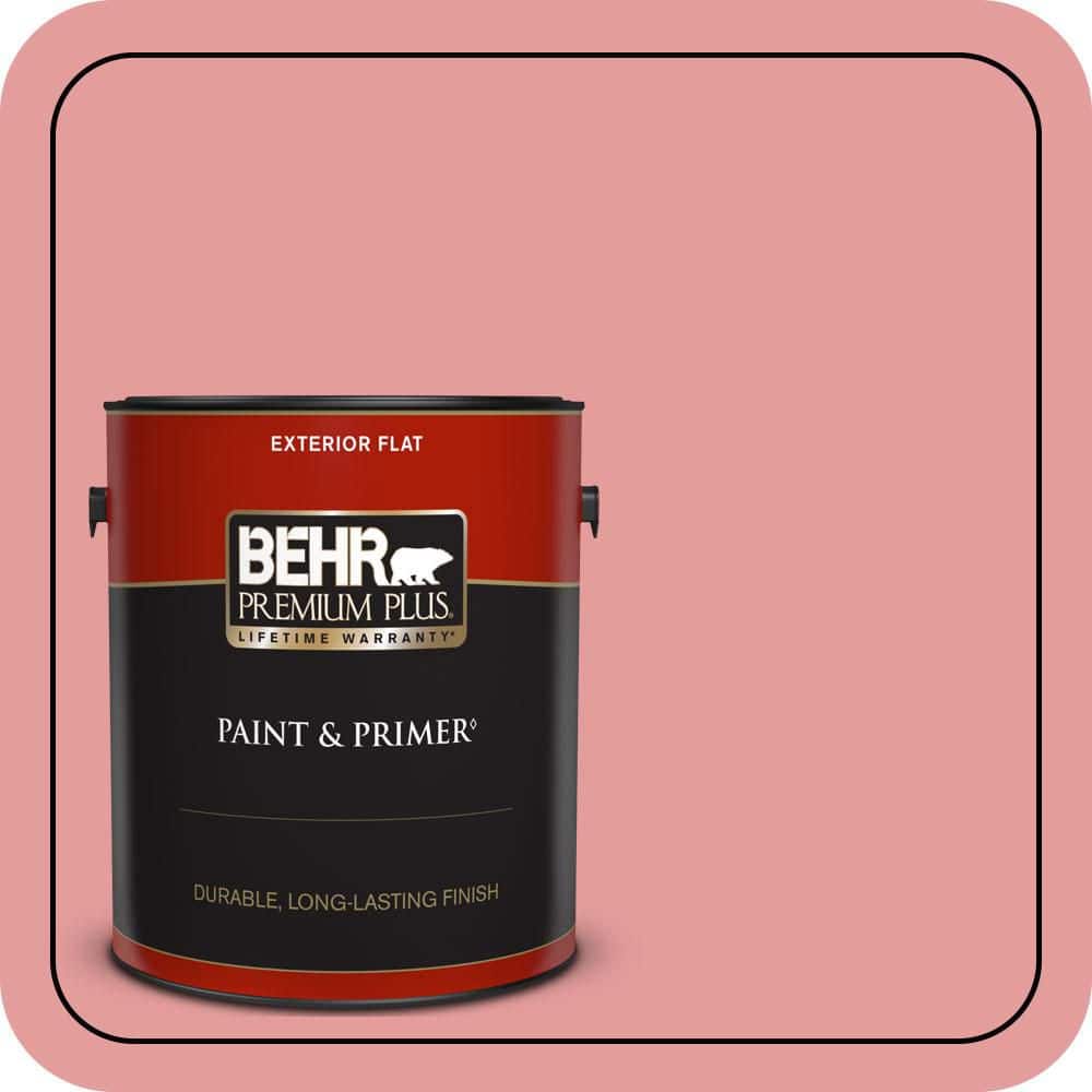BEHR PREMIUM PLUS 1 gal. #150D-4 Pale Berry Flat Exterior Paint ...