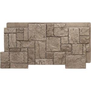 Ekena Millwork Acadia Ledge 49 in. x 1 1/4 in. Soft Ash Stacked Stone ...