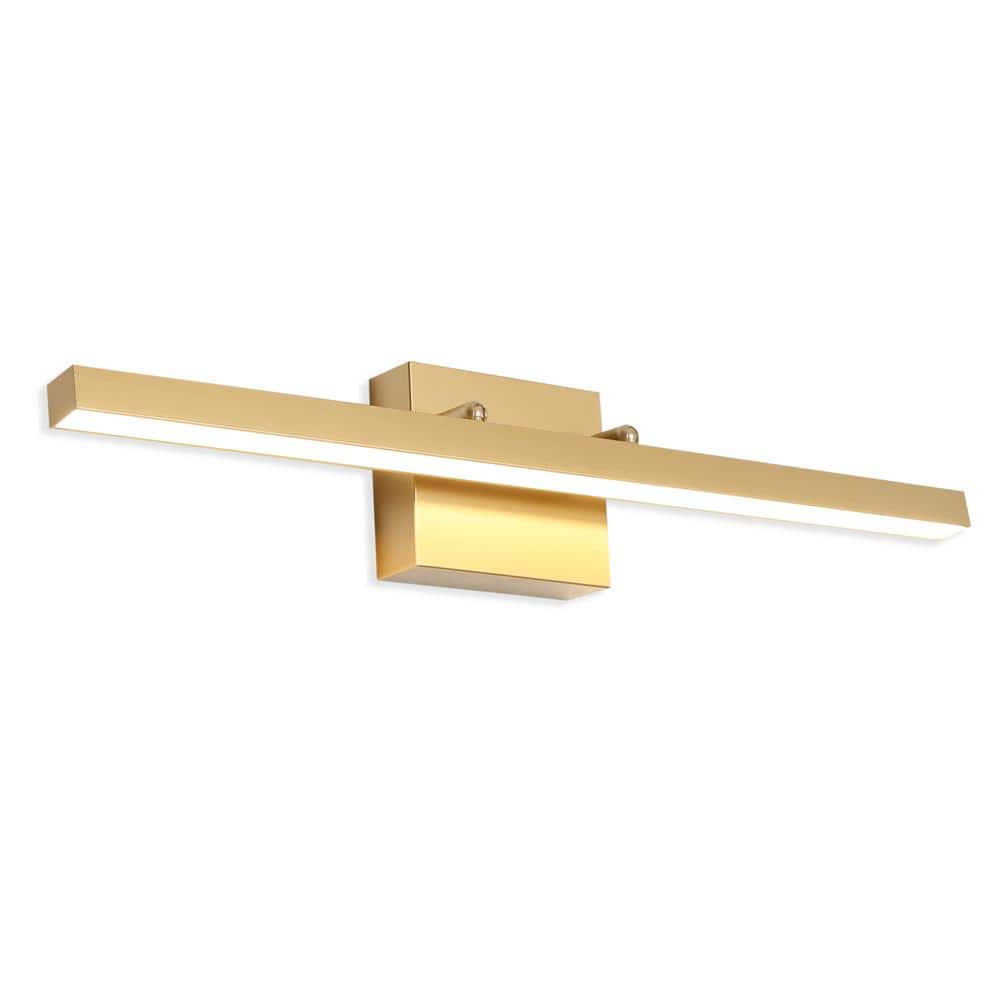UMEILUCE 24 in. 1-Light Brushed Gold LED Vanity Light Bar with ...