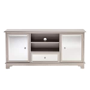 Southern Enterprises Elberta Silver Mirrored Console Table HD865454 ...