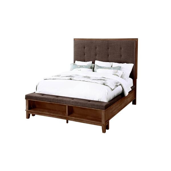 NEW CLASSIC HOME FURNISHINGS Cagney Chestnut Brown King/Queen Bed Frame ...