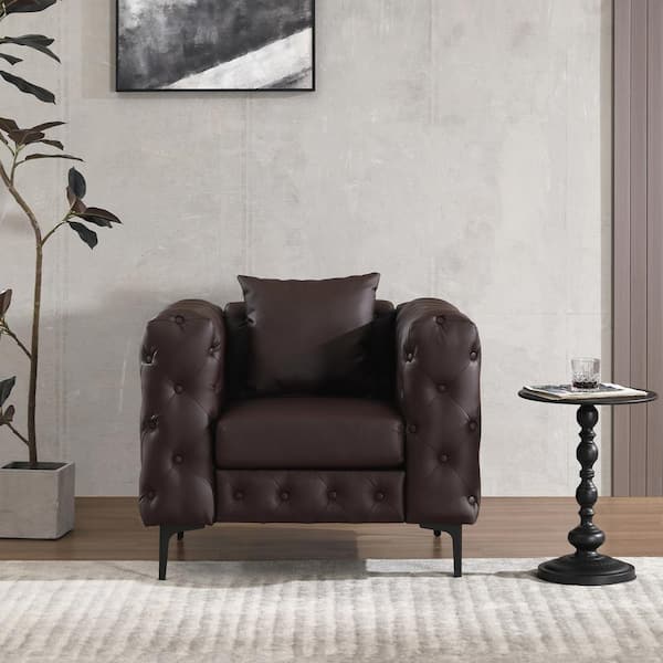 Chocolate brown armchair store