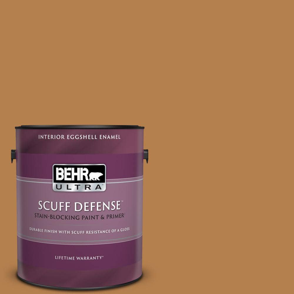 BEHR ULTRA 1 gal. #PMD-106 Caramel Sauce Extra Durable Eggshell Enamel ...