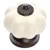 Liberty Ceramic Melon 1-1/2 in. (38 mm) Cocoa Bronze and Ivory Round ...