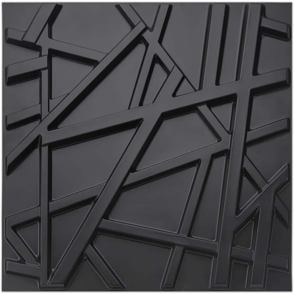 Afoxsos Black 3D Abstract Wall Panels for Wall Interior Wall Decoration ...