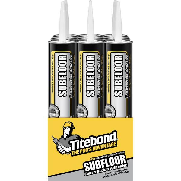 Titebond 28 oz. Yellow PROvantage Subfloor Adhesive (12-Pack) 5482 ...