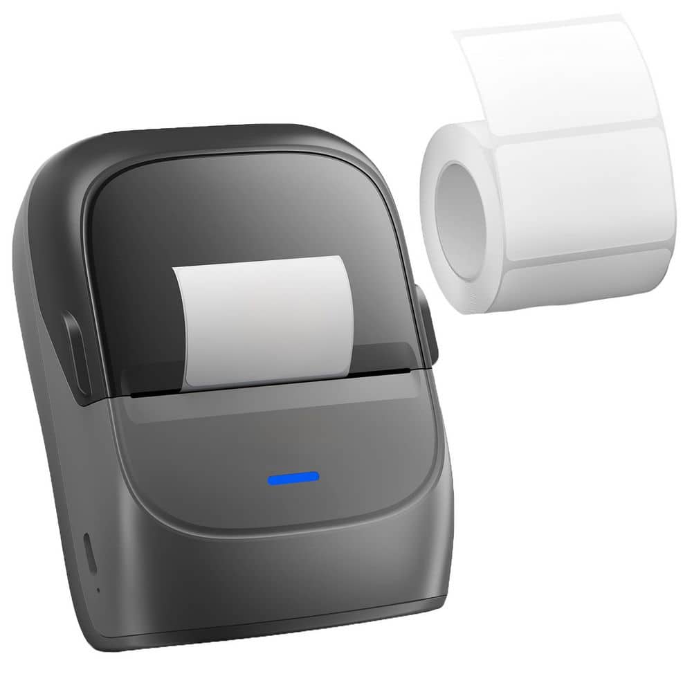 Ahfiwaso Bluetooth Thermal Label Printer Portable 2 in. Direct Inkless ...