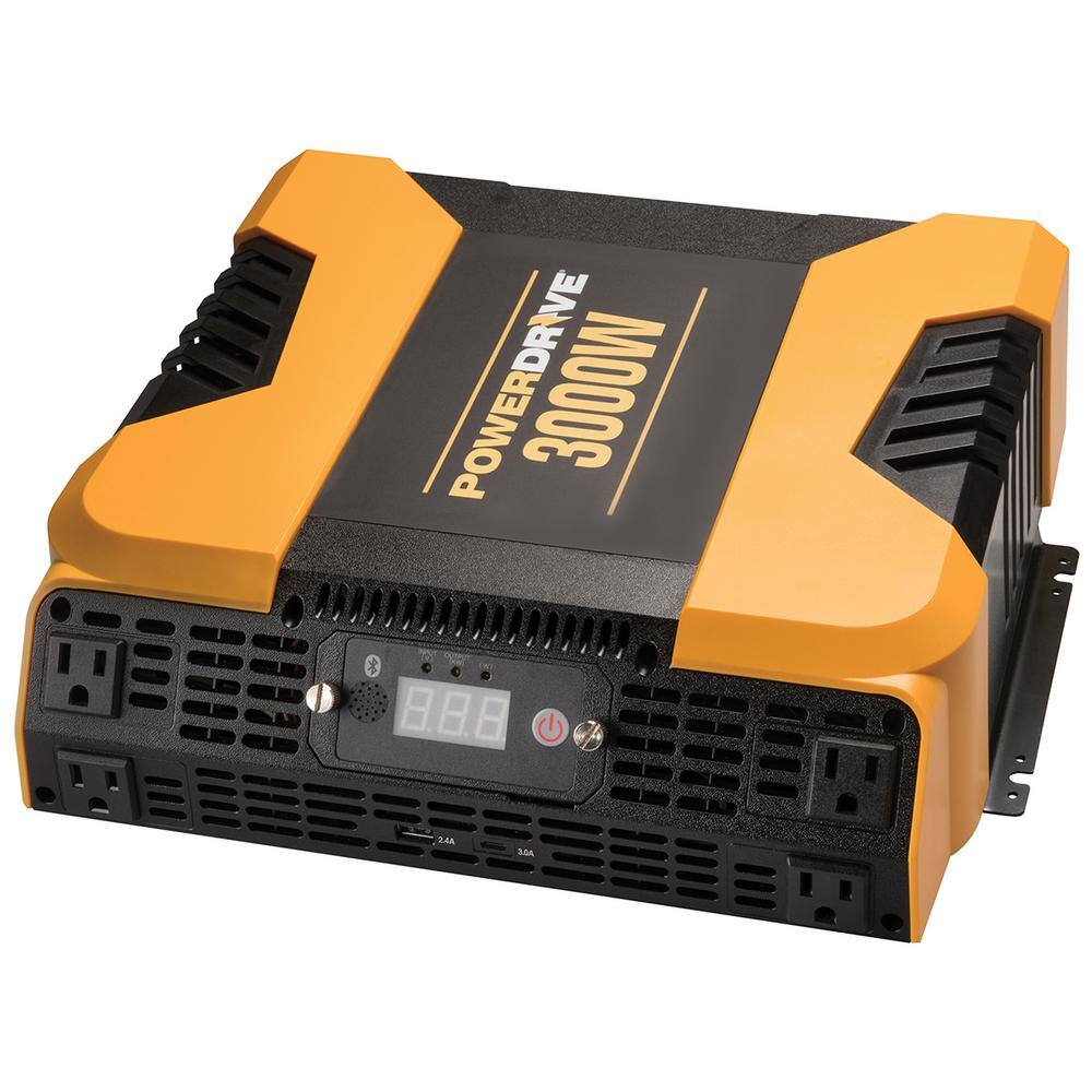 PowerDrive 3000-Watt Power Inverter with 4 AC, Dual port - Standard USB ...