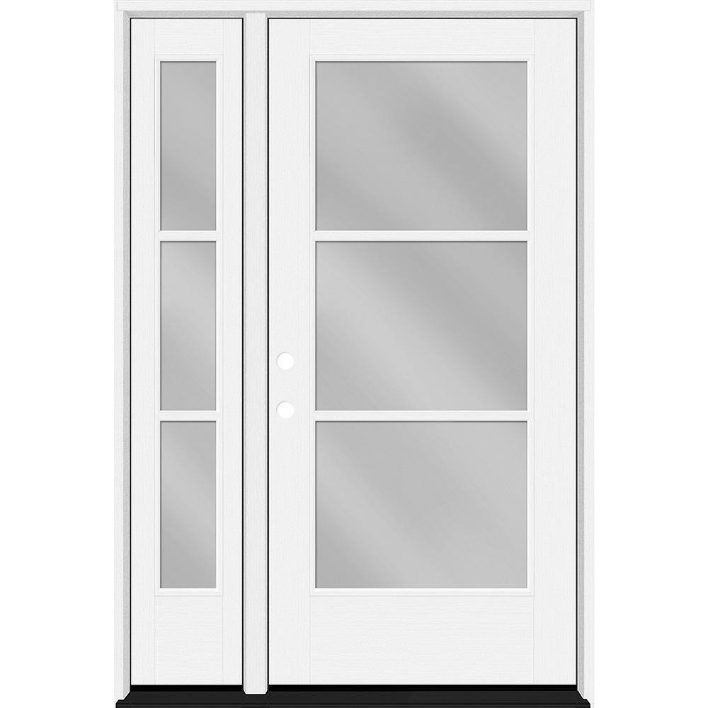 Steves & Sons Legacy 51 in. x 80 in. Icon 3 Lite Modern Clear Glass ...