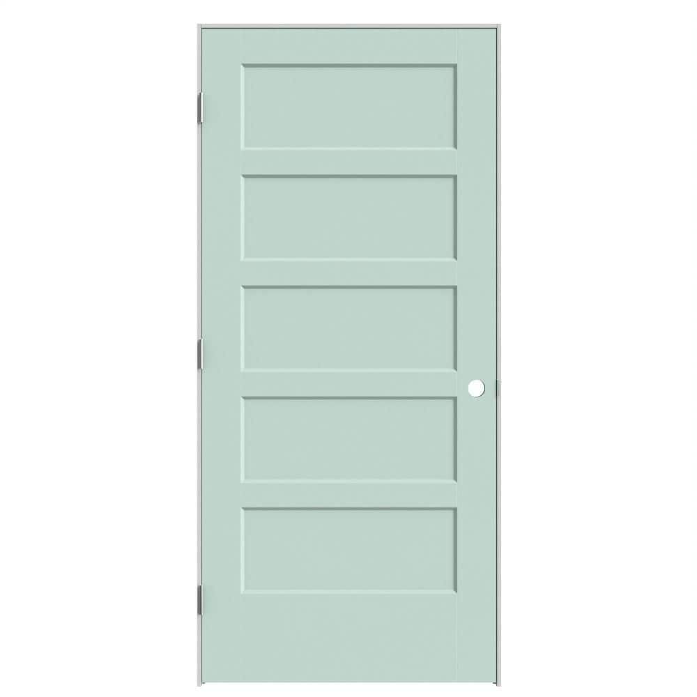 Reviews for Masonite 36 in. x 80 in. 5-Panel Bayshore Right-Hand Hollow ...