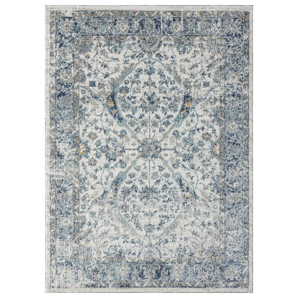 LUXE WEAVERS Euston Collection Bohemian Oriental Ivory 5 ft. x 7 ft ...