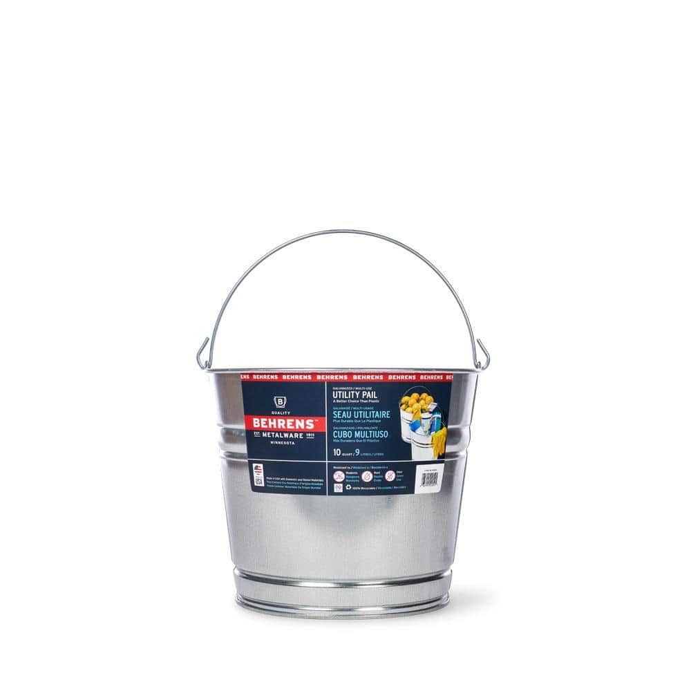 Behrens 10 Qt. Galvanized Steel Pail 1210GS - The Home Depot