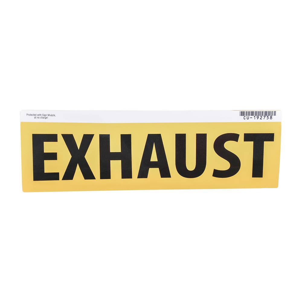 PLUMBFLEX 3 in. x 11.5 in. Yellow Exhaust Gas Safety Decal #3SIGN - The ...