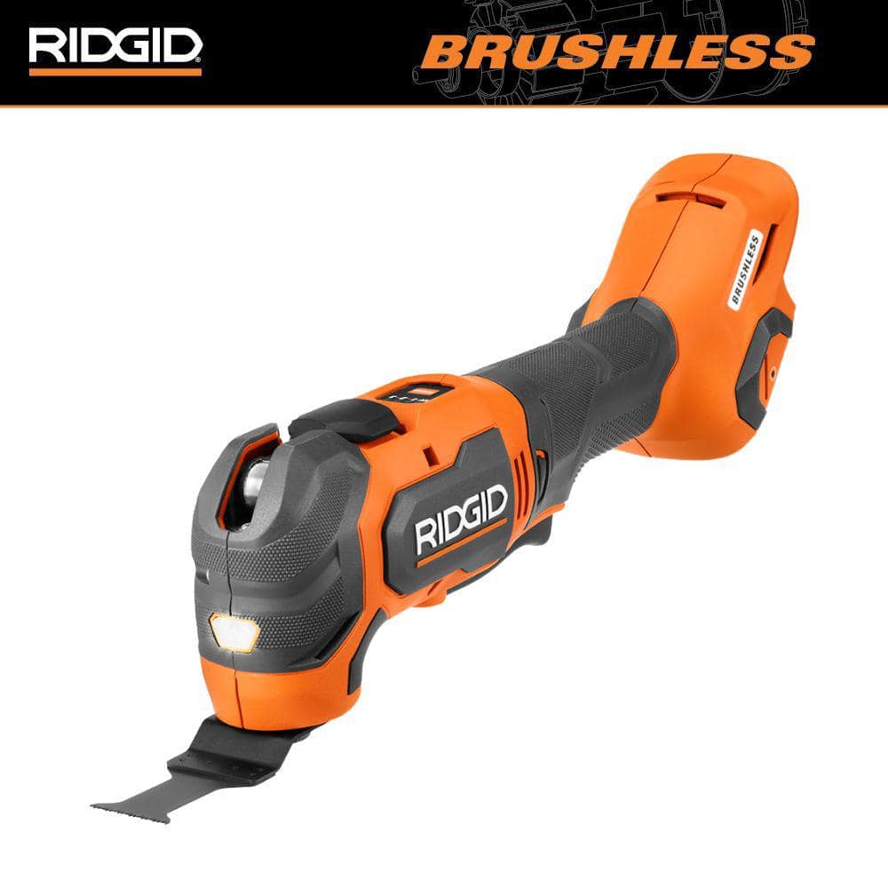 RIDGID 18V Brushless Cordless Multi-Tool (Tool Only) R86242B - The Home ...