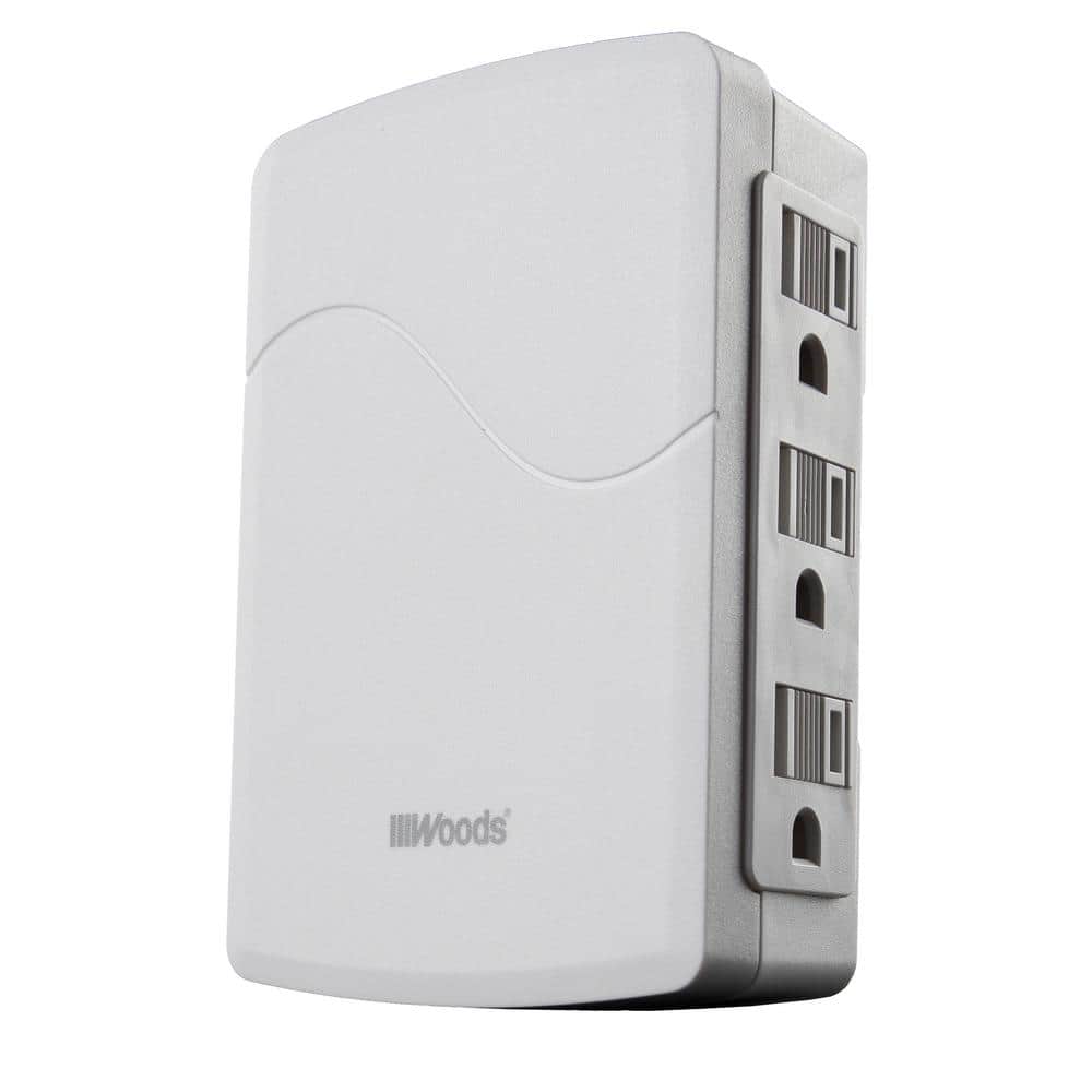 Woods 6-Outlet Side Entry Wall Tap with Phone Cradle 41261 - The Home Depot