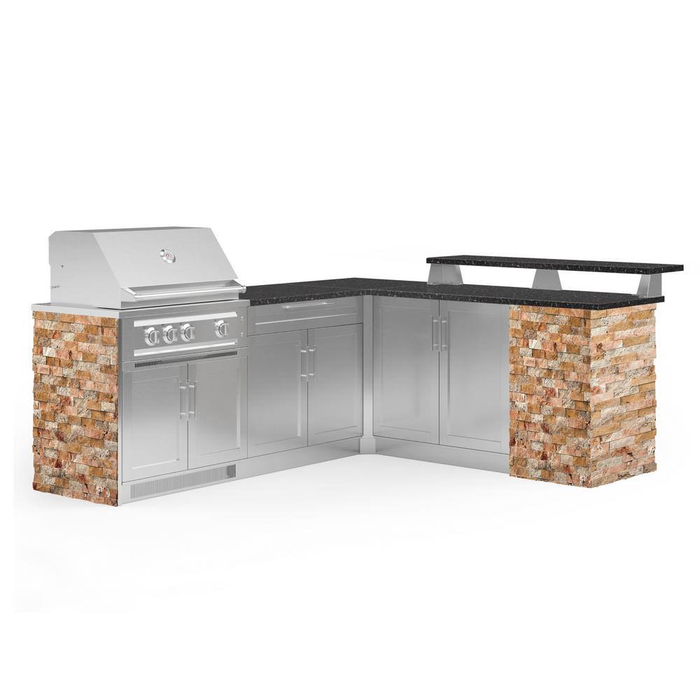 NewAge Products Outdoor Kitchen SS 103.94 in. L x 25.5 in. D x 50 in. H ...