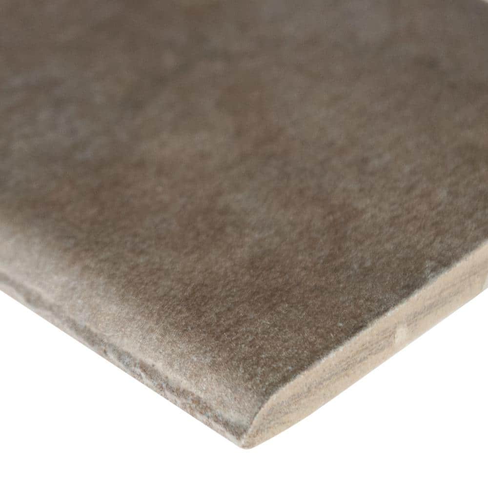 MSI Metallic Ferro Bullnose 3 in. x 18 in. Matte Porcelain Metal Look ...