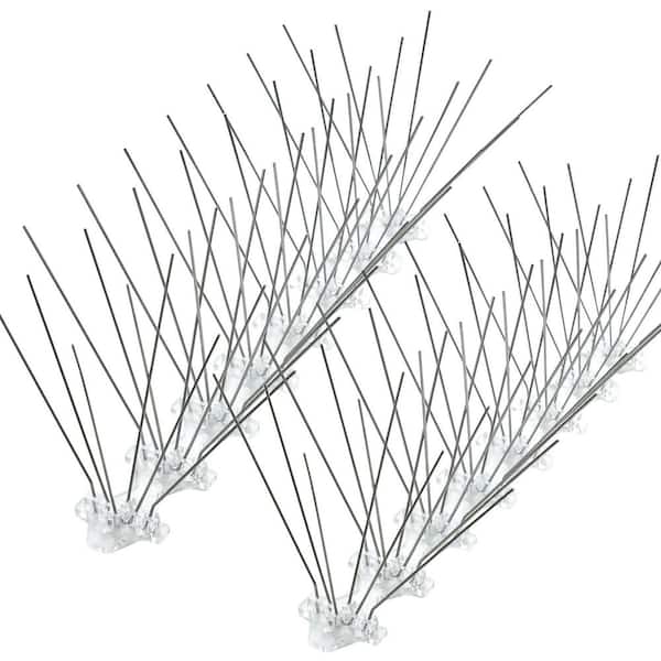 SenQWFa 13 in. 10. 8 ft. 1.1 in. Stainless Steel Bird Spikes Fence ...