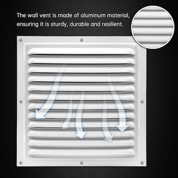 Wall Vent Cover Aluminum Attic Vents 2-Pack 10x10 Inch White Aluminum s ...