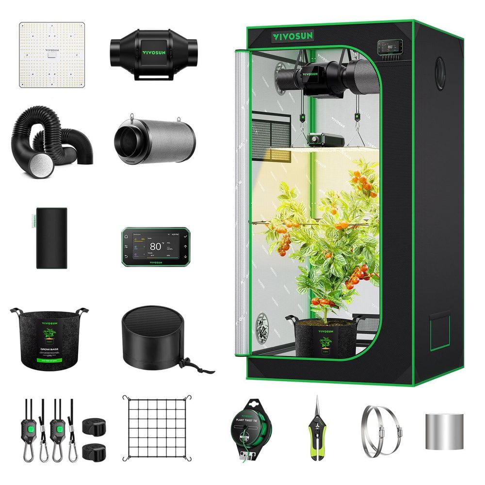 VIVOSUN LumaLight 150-Watt Full Spectrum LED Grow Light Kit with 2.7 ft ...