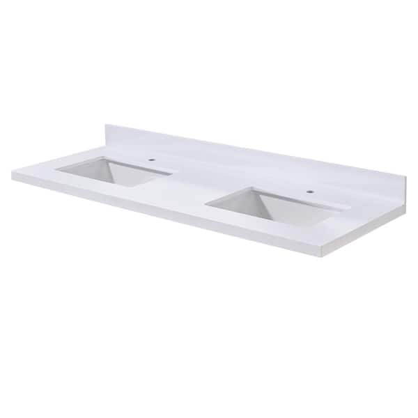 Altair Caorle 61 in. W x 22 in. D Engineered Stone Composite Vanity Top ...
