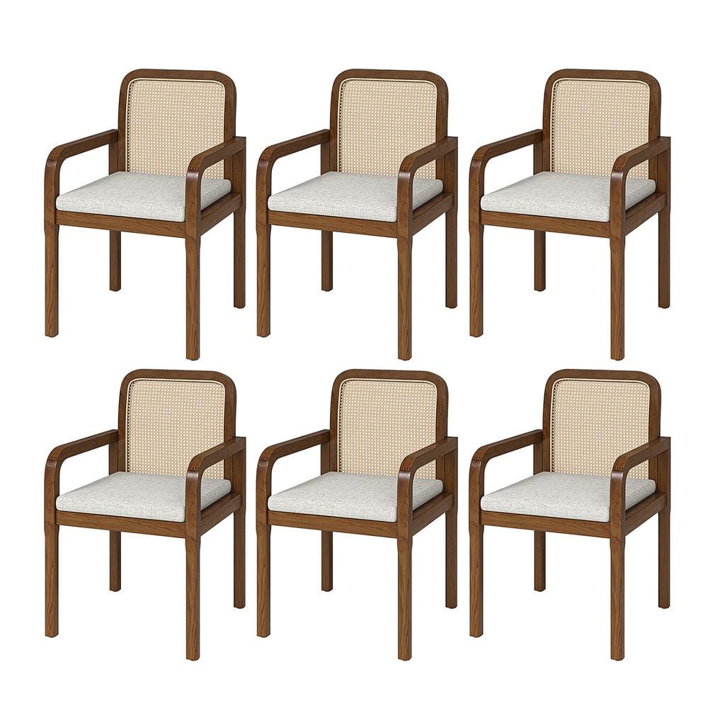 JAYDEN CREATION Gilbert Acorn Modern Rattan Dining Chair with Removable ...