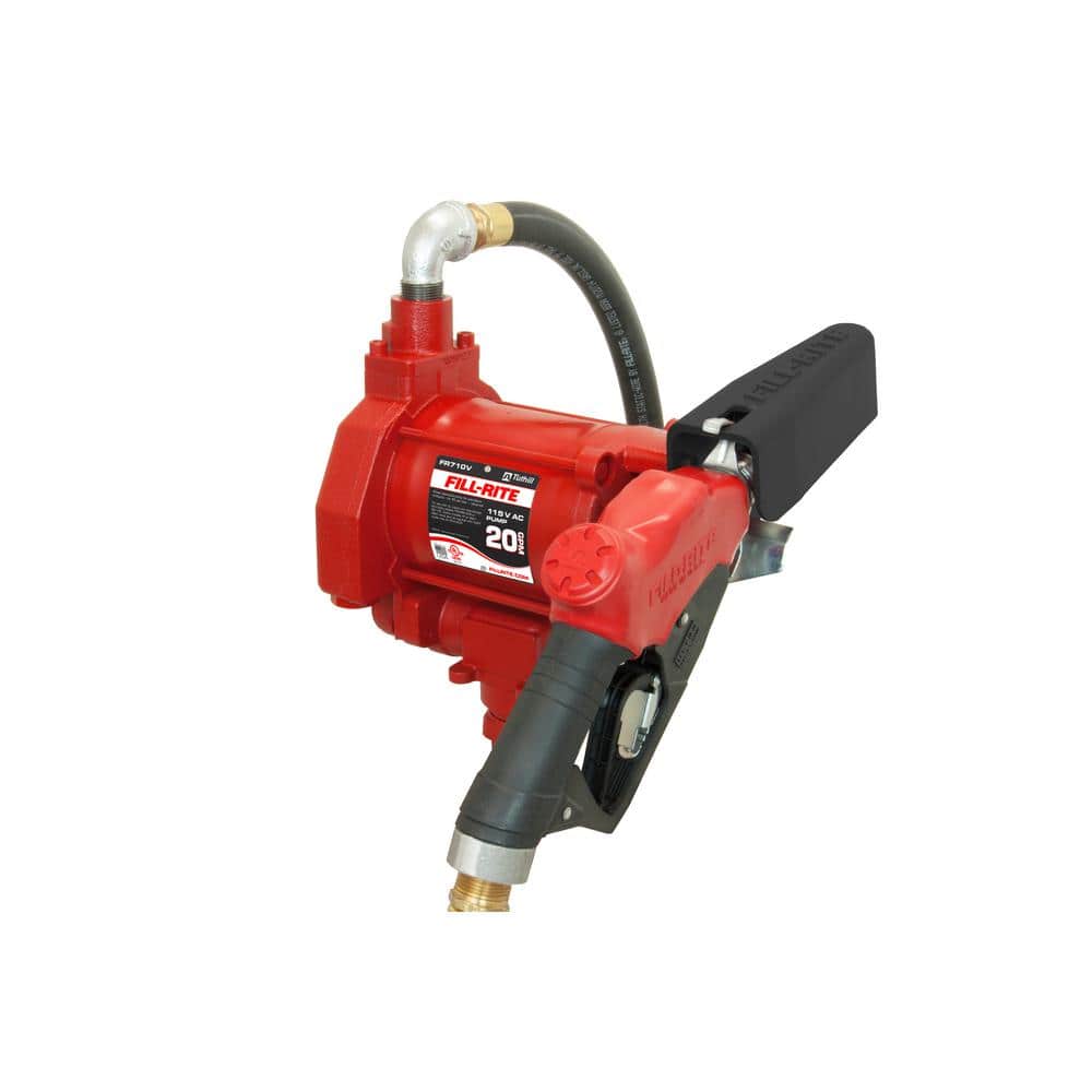 FILL-RITE 1/3 HP 115-Volt 20 GPM Fuel Transfer Pump with Discharge Hose ...