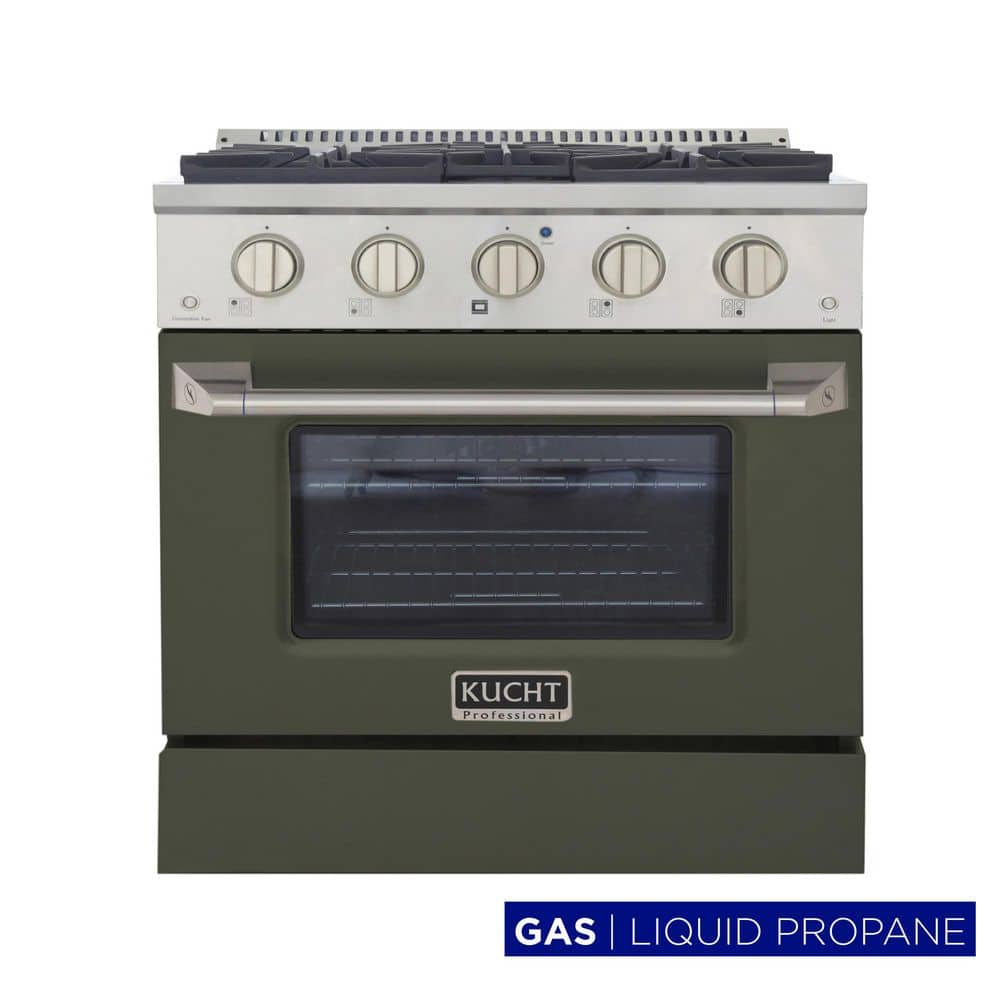 Kucht Pro-Style 30 in. 4.2 cu. ft. 4-Burner Propane Gas Range with ...