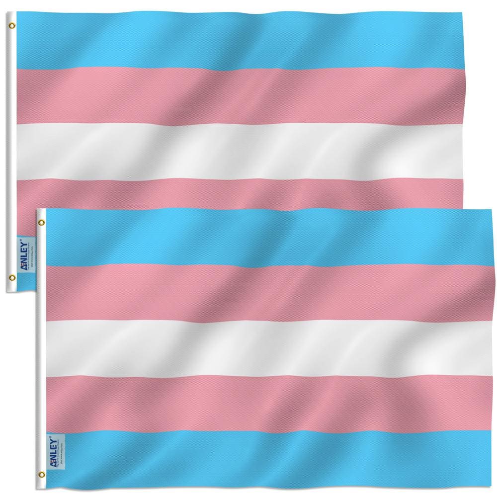 ANLEY Fly Breeze 3 ft. x 5 ft. Polyester Transgender Flag 2-Sided Flags ...