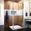 DreamLine Flex 36 in. W x 36 in. D x 74.75 in. Corner Framed Pivot Shower Enclosure in Chrome ...