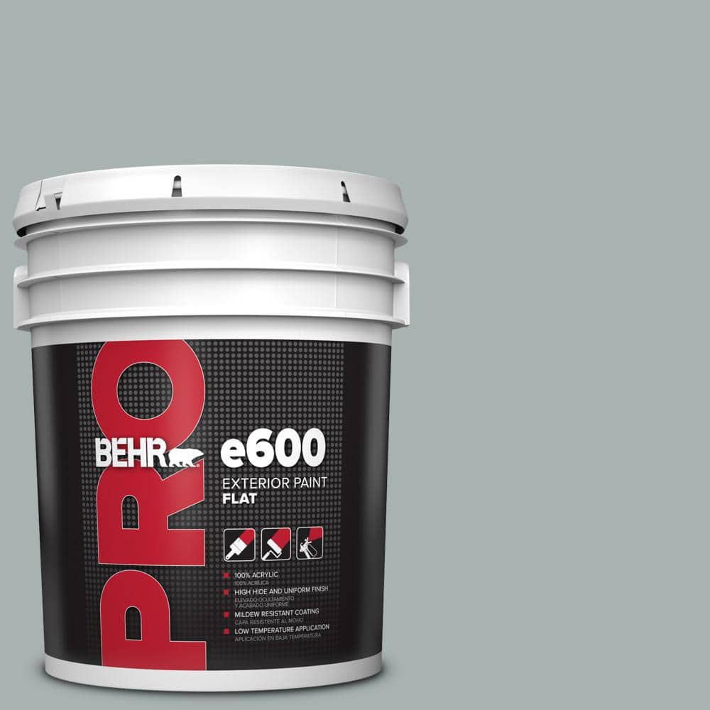 BEHR PRO 5 gal. #730F-4 Flint Smoke Flat Exterior Paint PR61005 - The ...