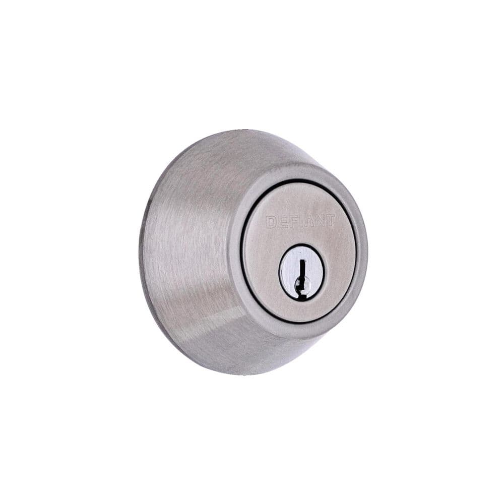 Defiant Satin Nickel Single Cylinder Deadbolt DB9X21 - The Home Depot