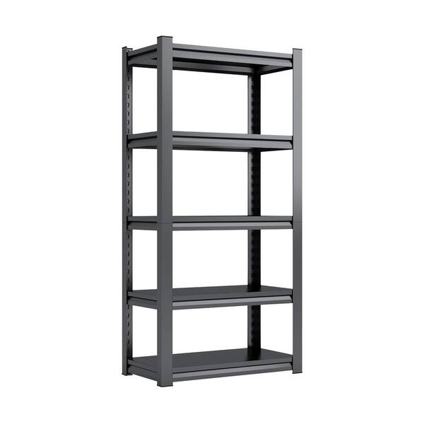 Huluwat 5-Tiers Steel Heavy Duty Adjustable Boltless Design Shelving ...