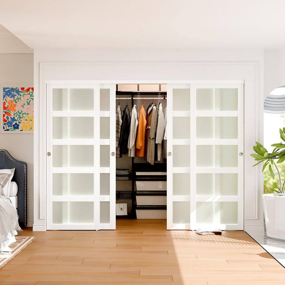 Have a question about TENONER 96 in. x 80 in. 5-Lite Frosted Glass ...