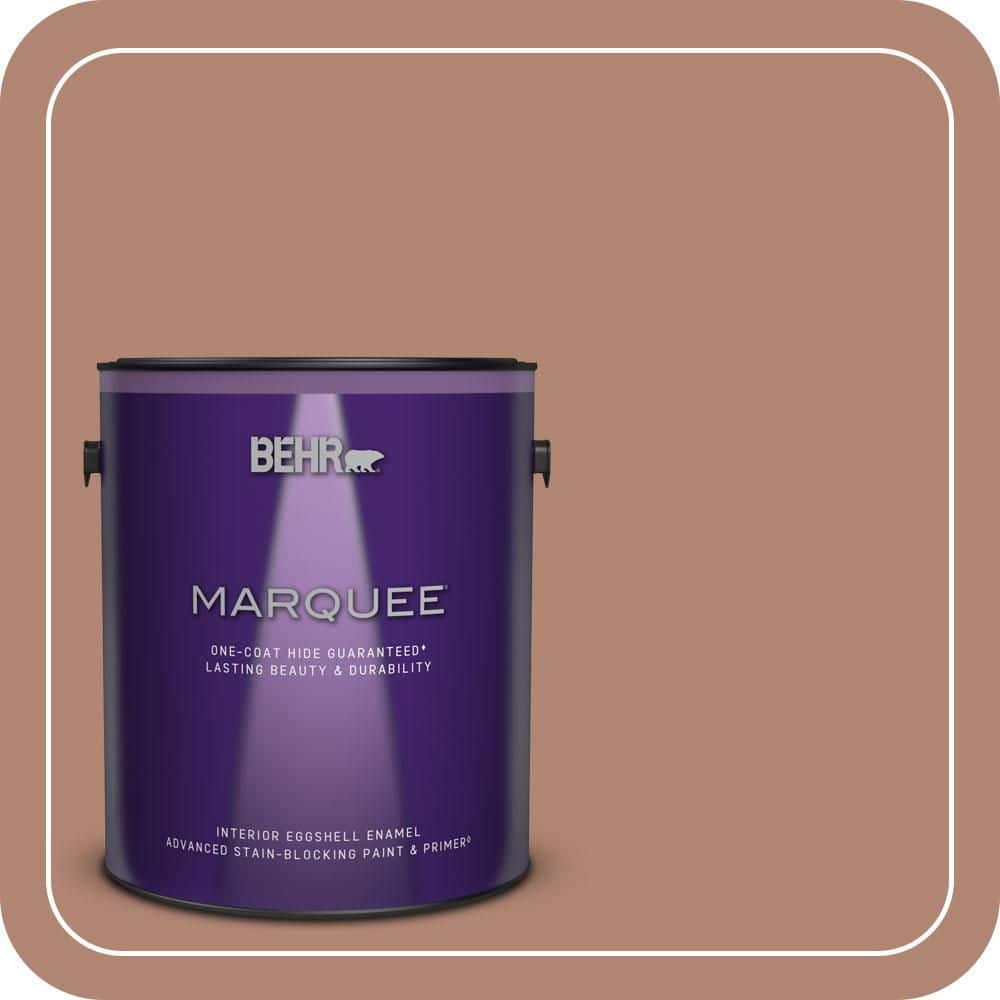 BEHR MARQUEE 1 gal. #220F-5 Light Mocha Eggshell Enamel Interior Paint ...