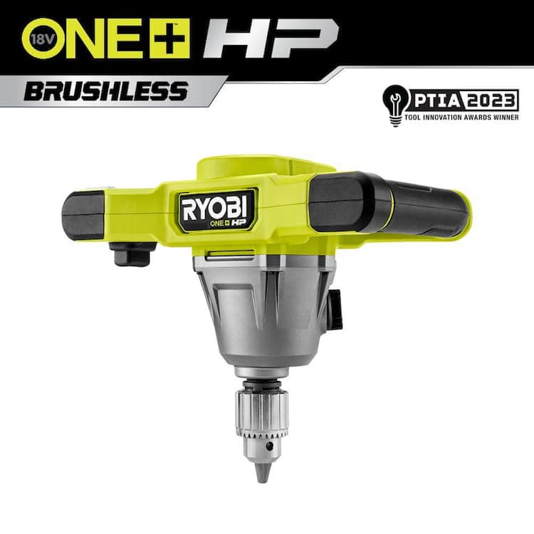 RYOBI ONE+ 18V HP 1/2 in. Brushless Cordless Mud Mixer (Tool Only ...