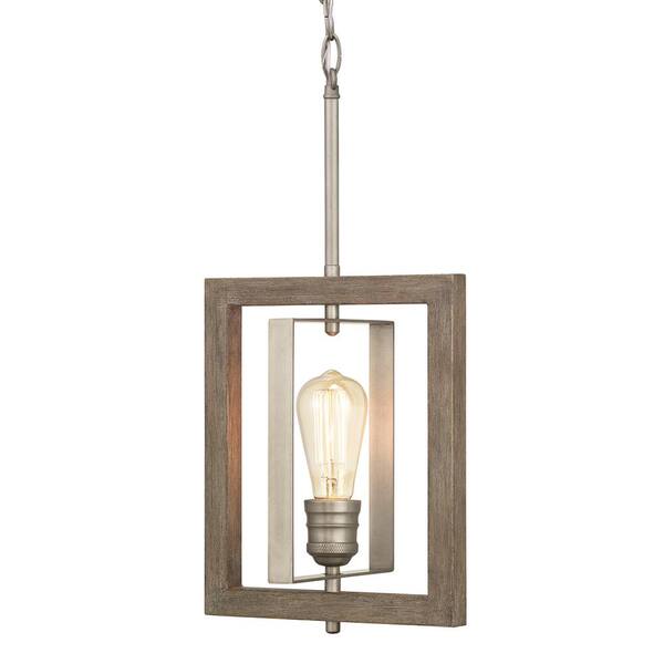 Home Decorators Collection Palermo Grove 10 in. 1-Light Antique Nickel ...