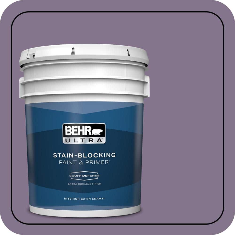 BEHR ULTRA 5 gal. #S100-5 Purple Potion Extra Durable Satin Enamel ...